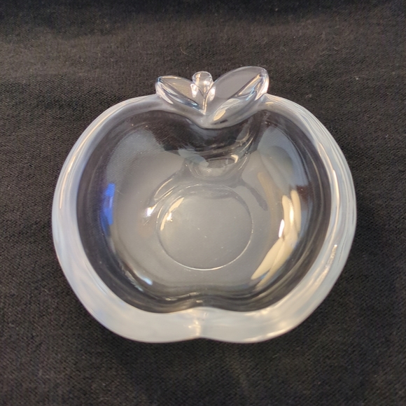 Art | Apple Shape Dish Bowl Art Glass Clear | Poshmark
